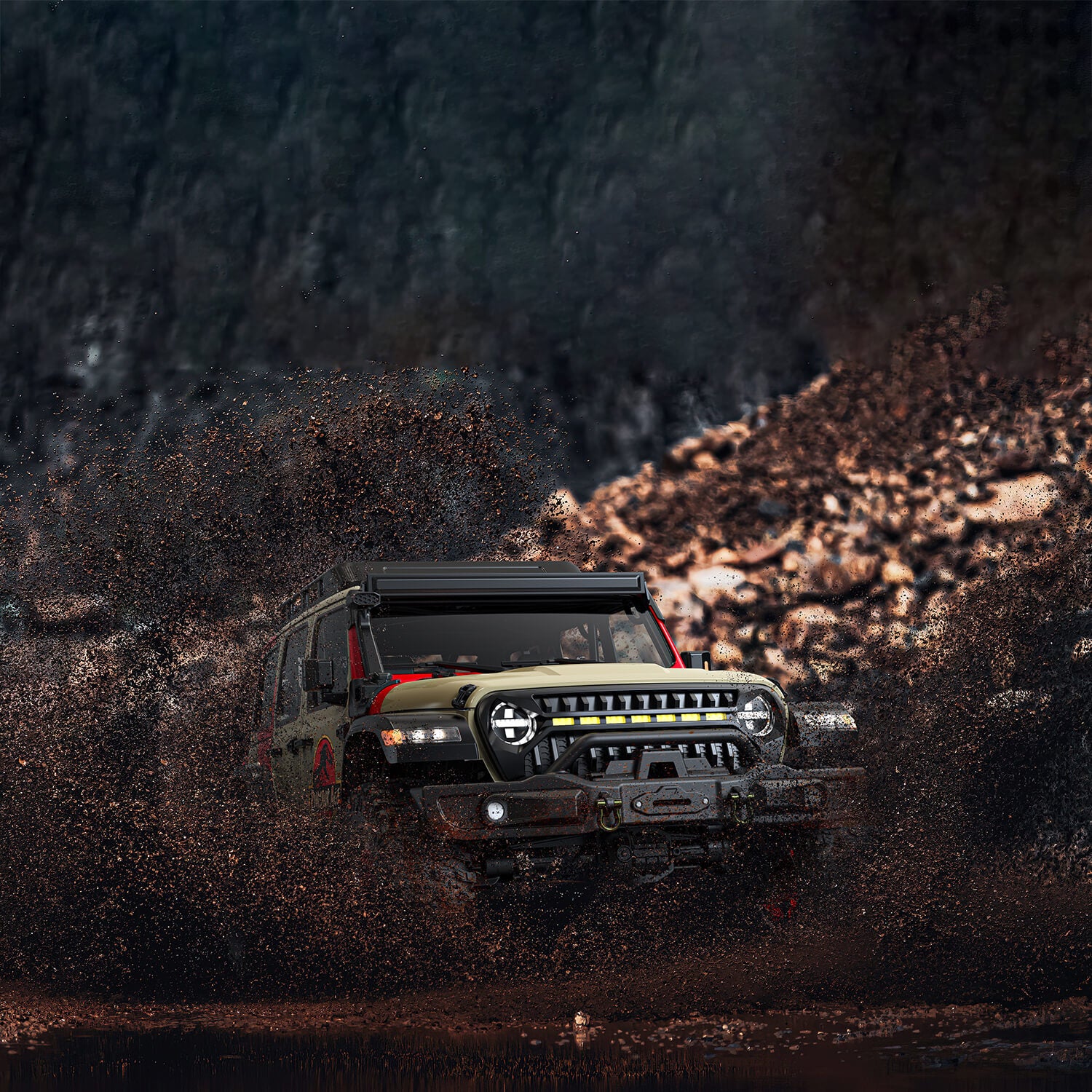 Rlaarlo 1/7 Scale 4WD Brushed RC Crawler MK-07