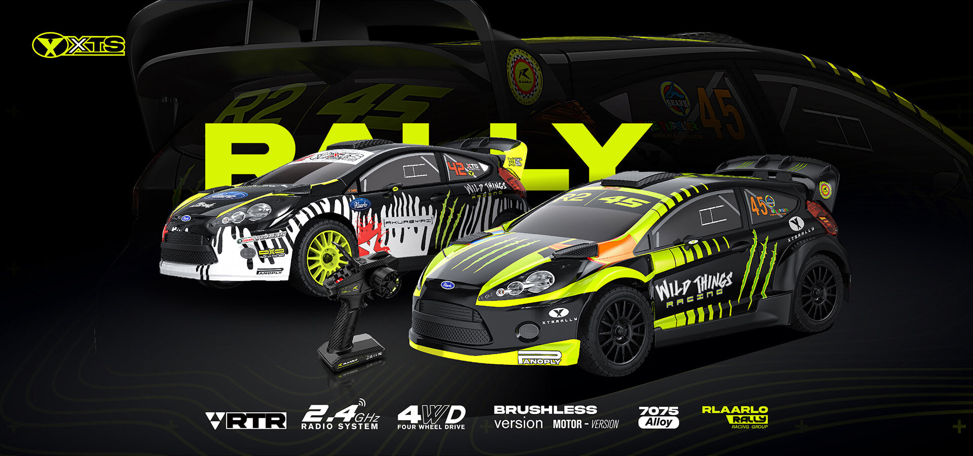 Rlaarlo 1/10 RC Rally Car XTS-F10 | Brushless RTR 4WD RC Rally Car